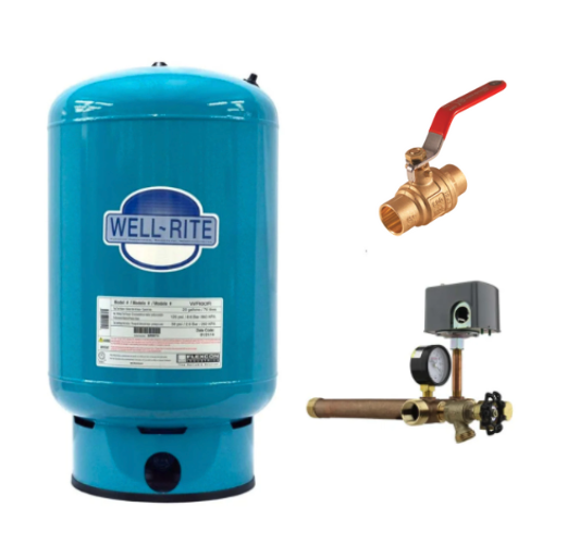 20-Gallon Well Pressure Tank Installation with Main Water Shut-Off ...